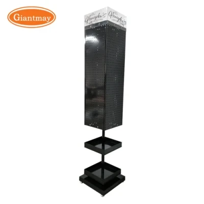 Buy 360 Spinning Metal Turntable Display Pegboard Hook Rotating Display ...