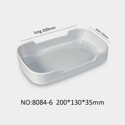 Buy 8084-6 Classic Nordic White Plastic Rectangular Melamine Plate ...