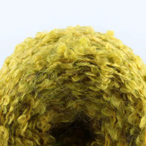 Buy Beautiful Curly Super Soft 2.6nm/1 Dyed Fancy Loop Yarn Boucle Wool ...