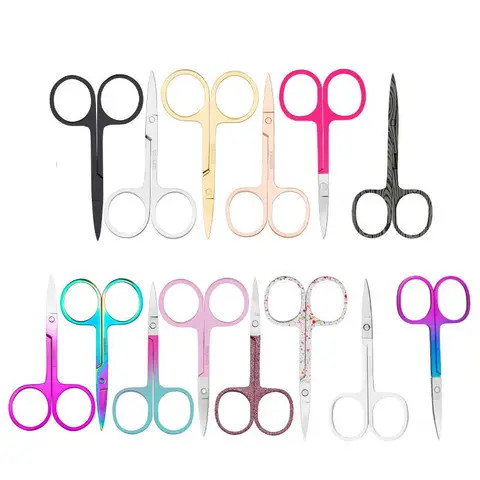 Buy Custom Black Strip Eyelash Cutting Scissors Small Eyebrow Trimmer ...