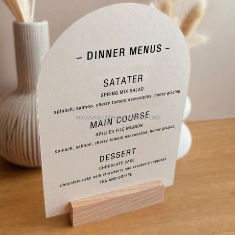 Buy Custom Minimal Modern Wedding Restaurant Dinner Menus Transparent ...