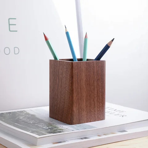 Buy Customizable Home Storage & Organization Black Walnut Pencil Holder ...