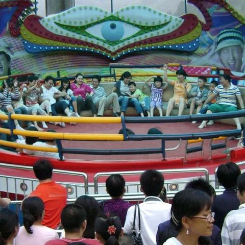 Buy Customized Indoor Disco Turntable Amusement Ride Fiberglass And ...