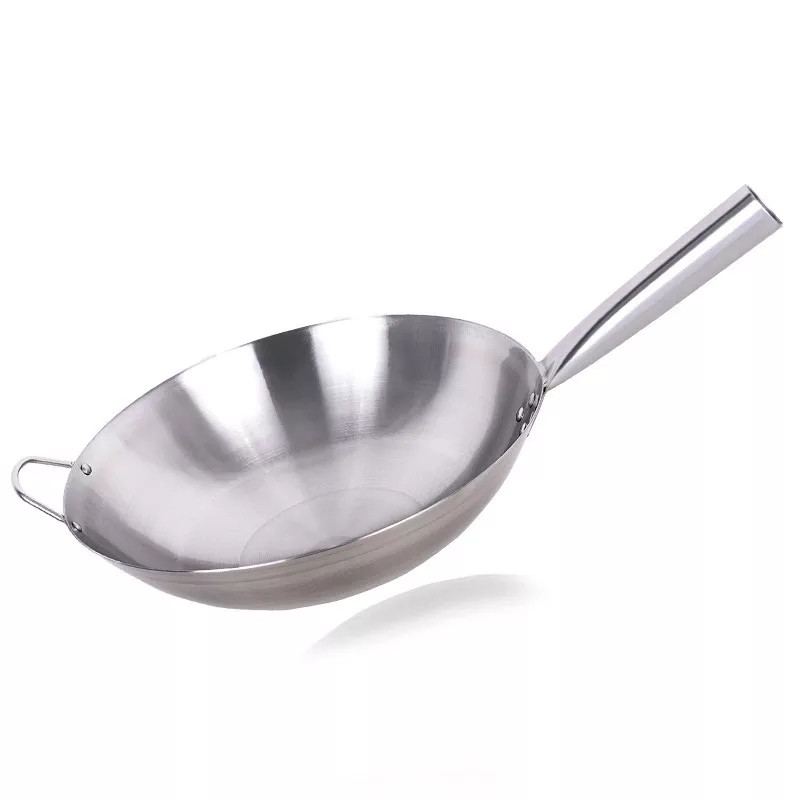 Buy Eco-friendly Chinese Wok Pan Stainless Steel Wok Cooking Wok Fry ...