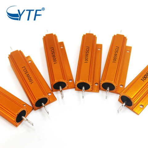 Buy Encased Wire Wound Resistor Case 100w 5r Golden Aluminum Shell ...