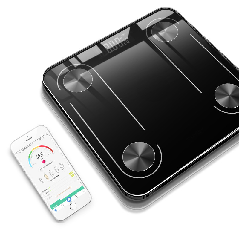 Buy Evic Digital Glass Scale Body Analyzer Tracks Fat Weight Hydration ...