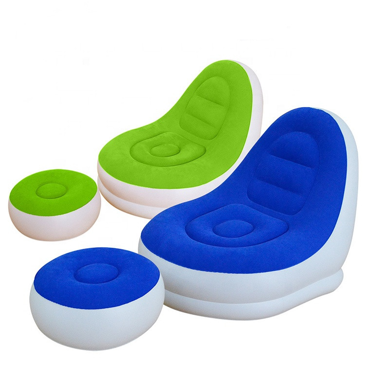 Buy Factory Price Flocking Pvc Inflatable Lounger Air Sofa Chaise Chair ...