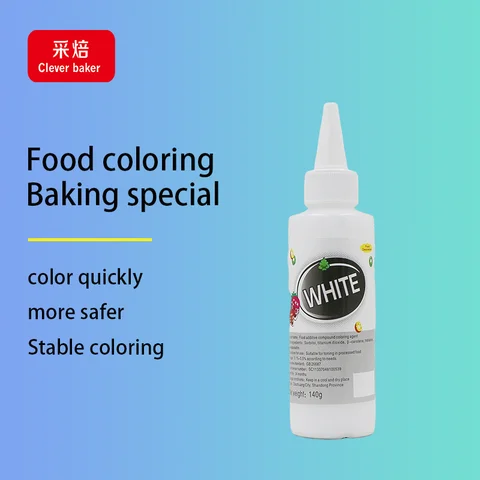 Buy Factory Sale 140g White Edible Food Dye Halal Liquid Colour For ...