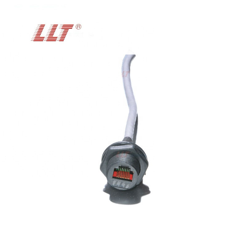 Buy Front Panel Mount Ip67 Rj45 Socket With Cable And End Cap ...