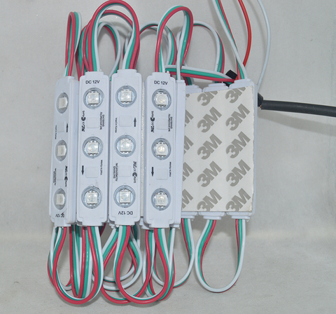Buy Full Color Dc12v Led Module Light 20pcs 3led Module Lights 5050 Smd ...