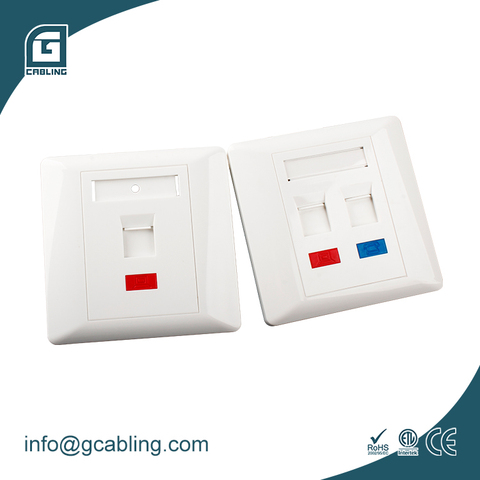 Buy Gcabling 2 Port Face Plate Modular Jack Face Plate Data Faceplate ...