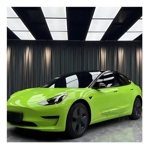 Buy High Quality Auto Color Change Film Crystal Apple Green Wrap Film ...