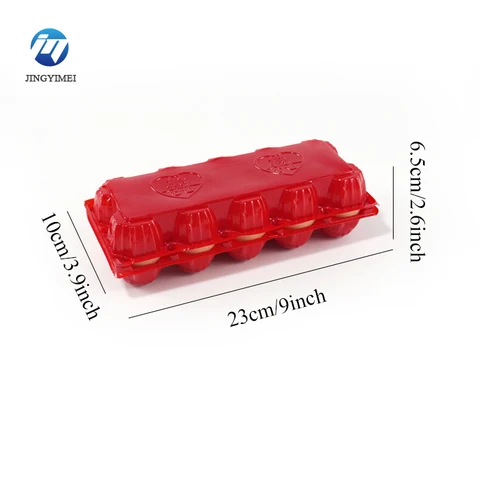 Buy Low Cost Red Plastic Egg Storage Box 10 Holes Egg Plastic Cartons ...