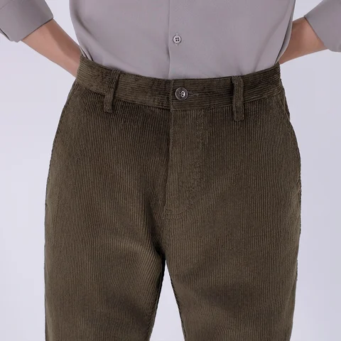 Buy Mens High-end Business Casual Corduroy Pants Autumn Winter New ...