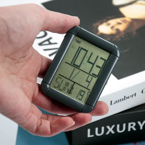 Buy Mini Rectangular Lcd Alarm Clock Date Of The Week Temperature ...