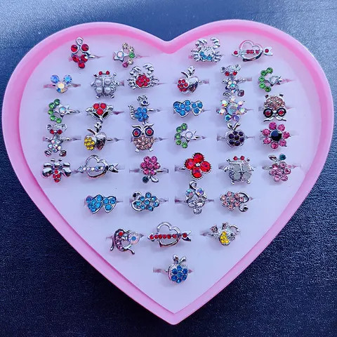 Buy Mixed Adjustable Design Cute Kids Finger Rings Children Gifts ...