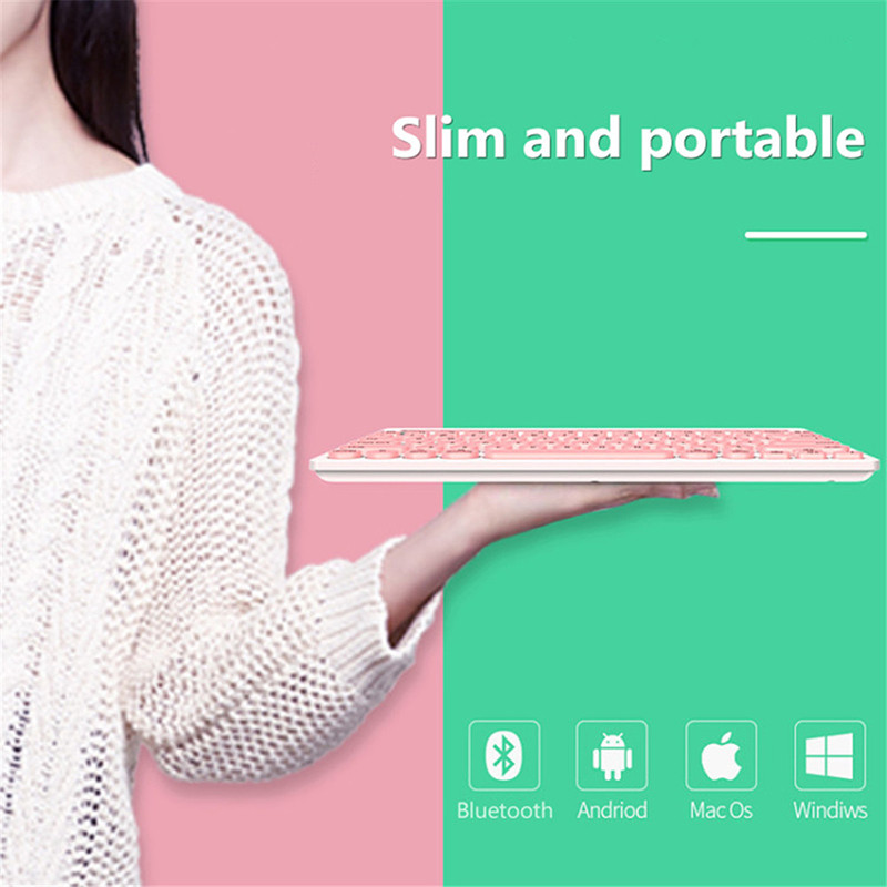 Buy Multi-device Wireless Keyboard Mini 76 Keys For Tablet Phone Laptop ...