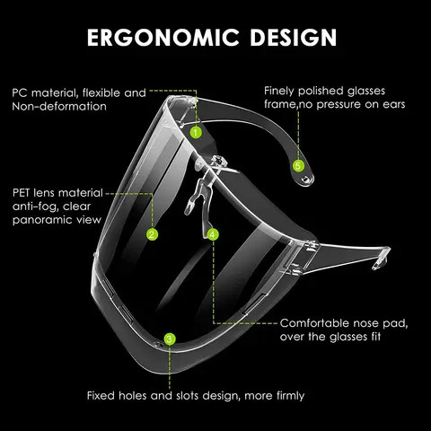 Buy New Lastic Face Shields Visor Heat Resistant Protective Isolation ...