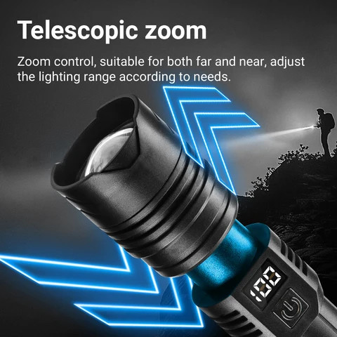 Buy Portable Tactical Small Flashlight Powerful Laser Rechargeable Led ...
