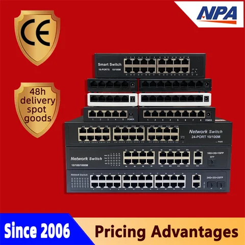 Buy Rack-mounted Network Switch 19 Port 10/100/1000m Gigabit Desktop ...
