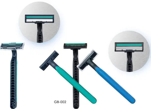 Buy Soft Rubber Handle Twin Stainless Steel Blade Disposable Shaving ...