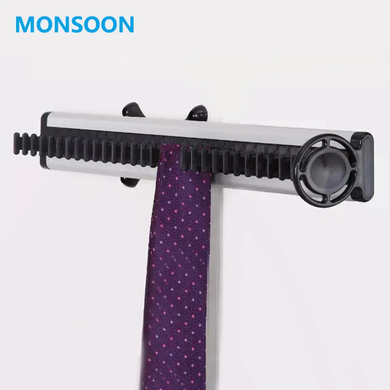 Buy Soft Sliding Wall Mounted Belt Hanger Slide Out Tie Rack Extendable ...