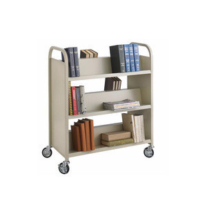 Buy Wheels Library Furniture/metal Book Trolley/library Trolley Cart ...