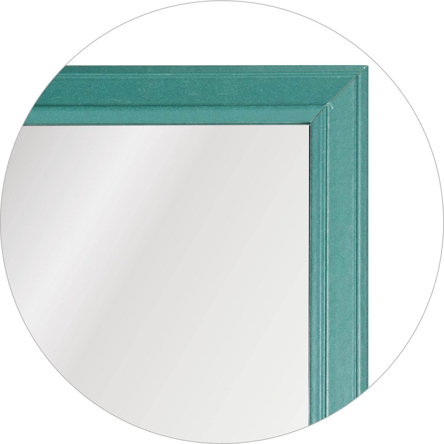 Buy Cyan/golden Rectangular Mirror Made By Mdf And Mirror For Home ...