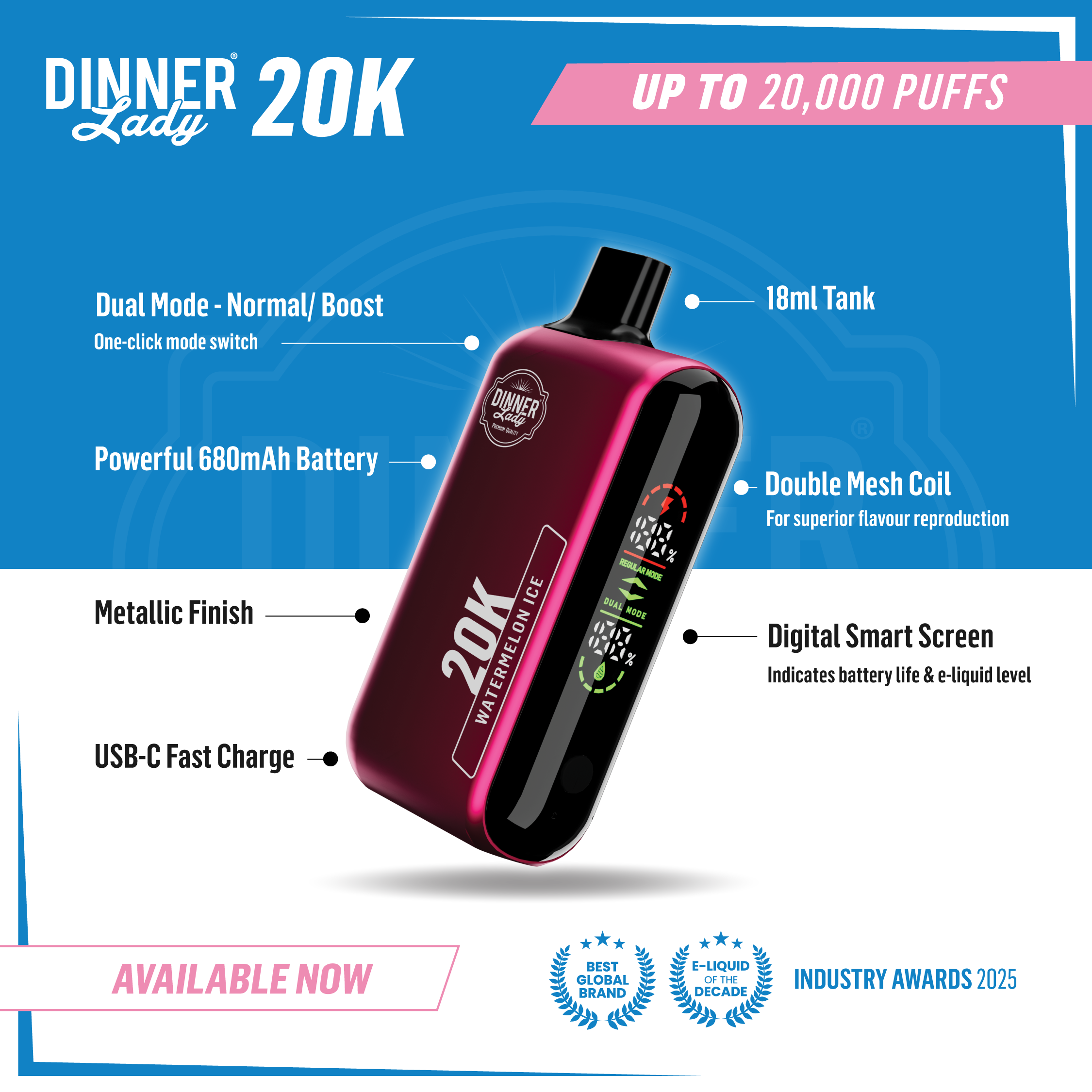 Buy Dl 20k - 20,000 Puffs - Disposable Rechargeable Vape Pen from ...