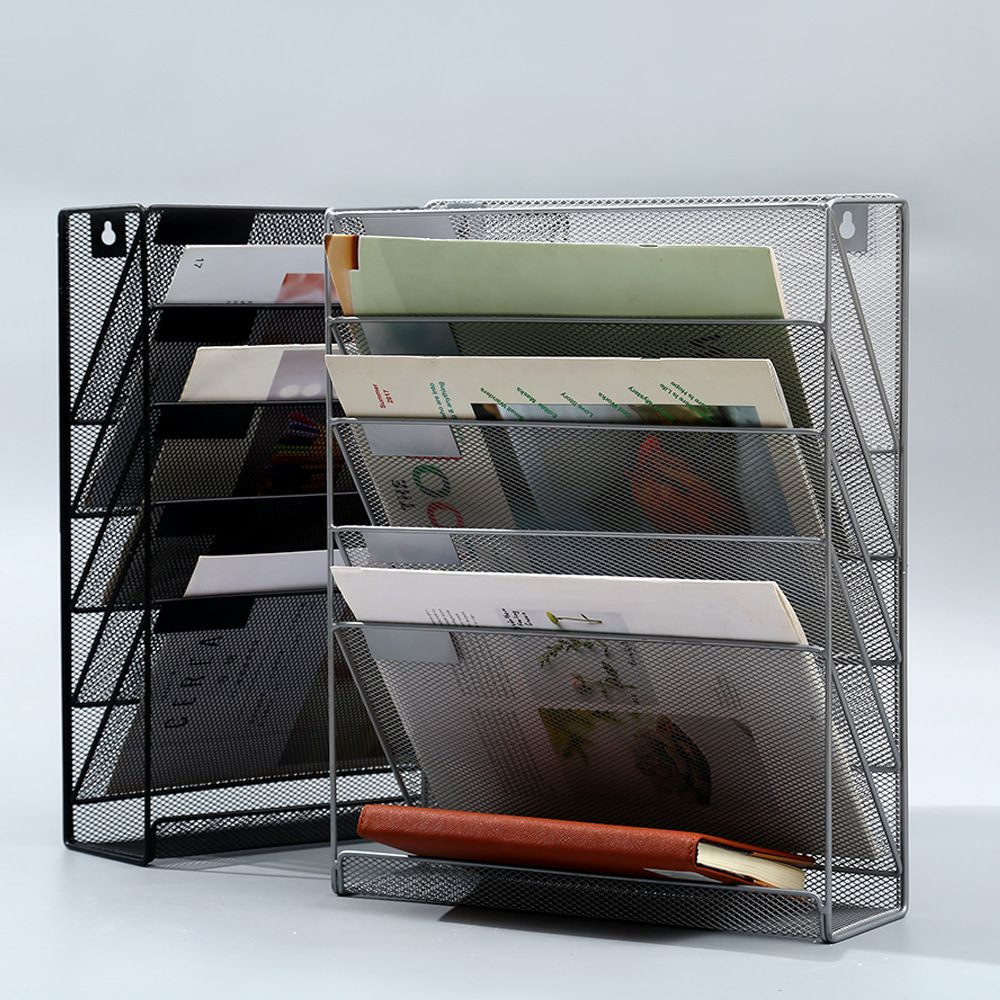 Buy 6-layer Wall-mounted File Mailbox Manager Hanging Metal Mesh File ...