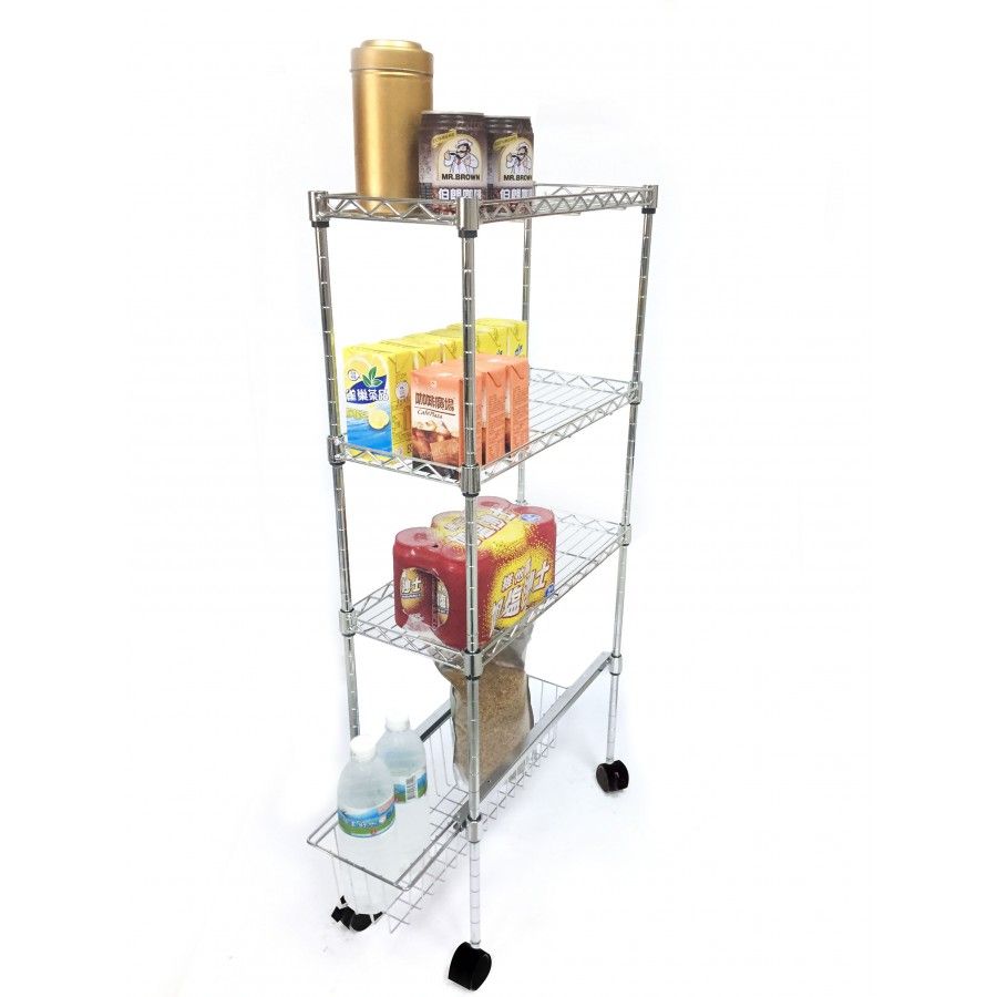 Buy Voka Home-pal Money Saving 92cm Rolling 3-tier Gap Storage Shelving ...