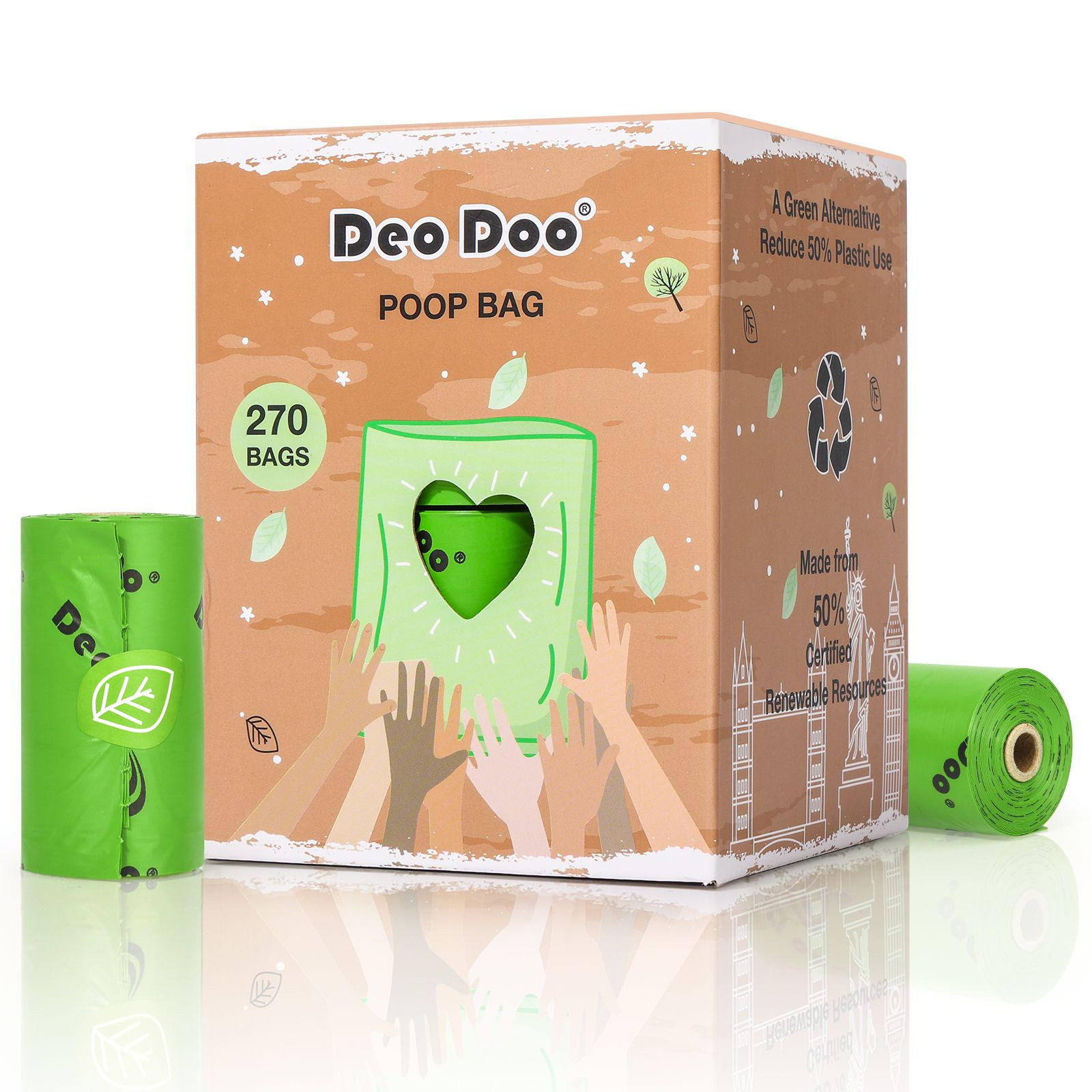 Buy Green Flat Poop Bags from Xiamen Shuli Group Co., Ltd., China ...