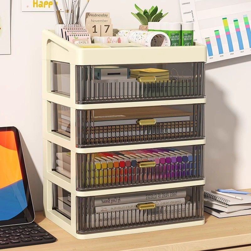 Buy White Frame Translucent Desktop Storage Box from Jieyang Bindi ...