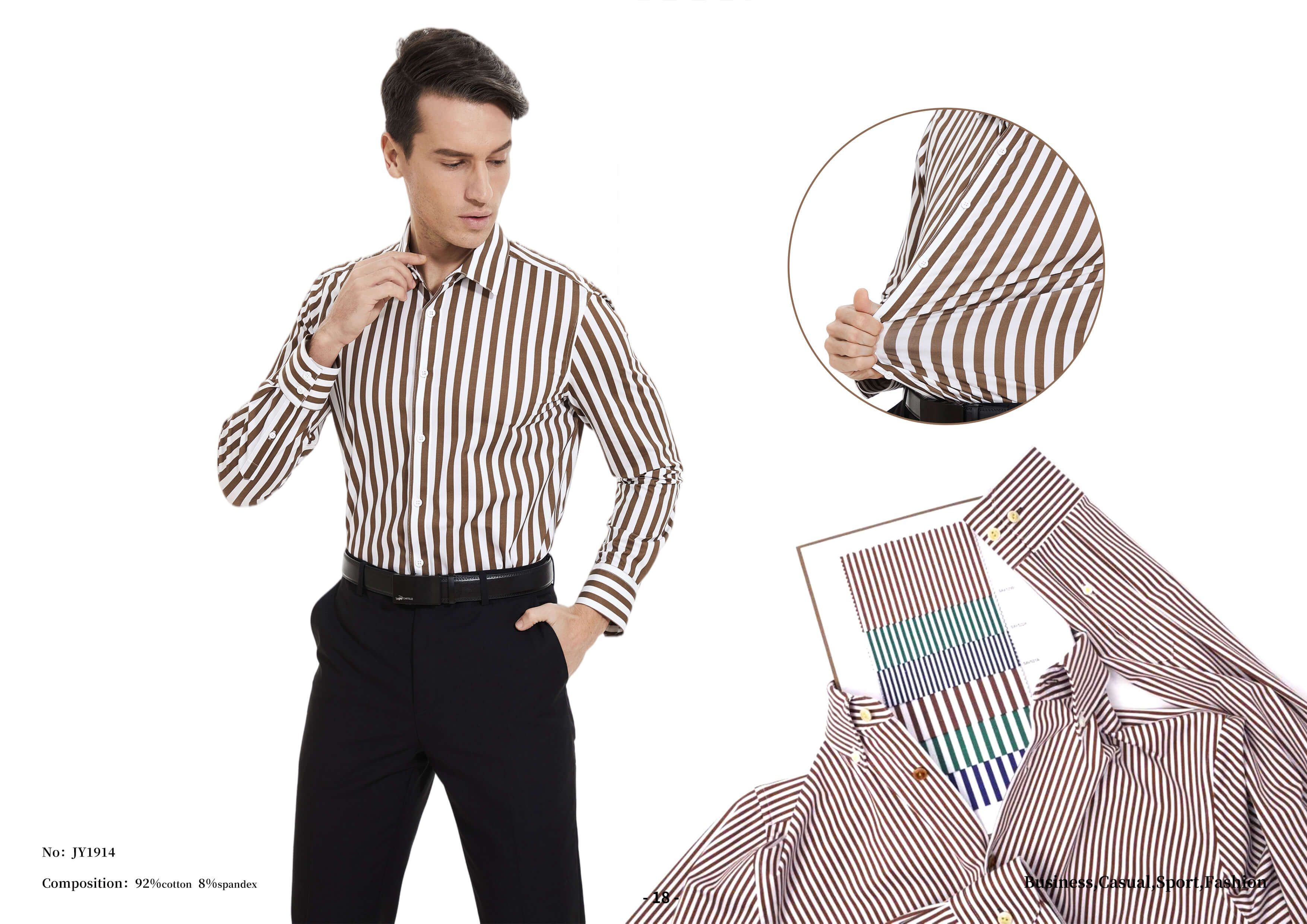 Buy Stretch Men's Dress Shirt from Ningxia Jiuyue Textile, China ...