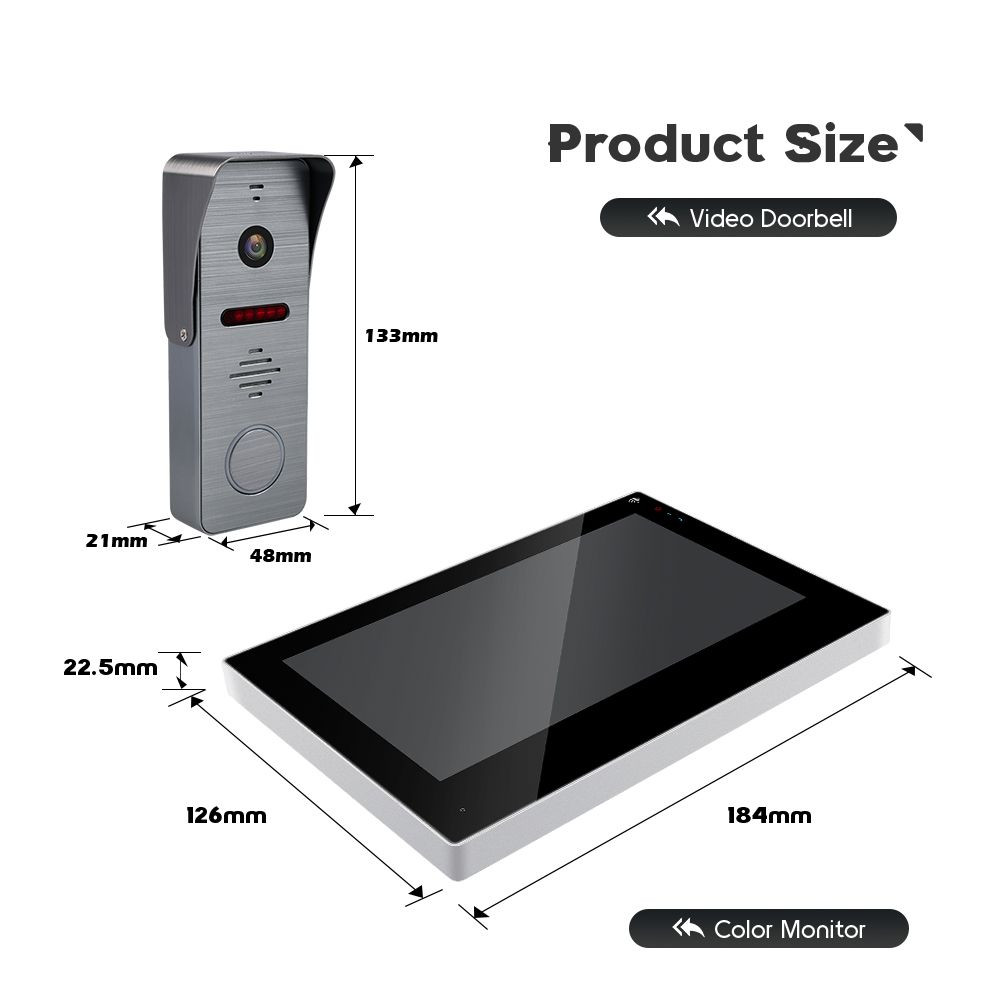 Buy 7 Inch Touch Screen Video Door Phone With Outdoor Station Access ...