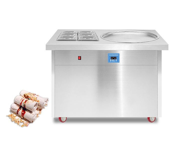 Buy Pf1r-6c Commercial Cold Plate Ice Cream Roll Machine With 6 Buckets ...
