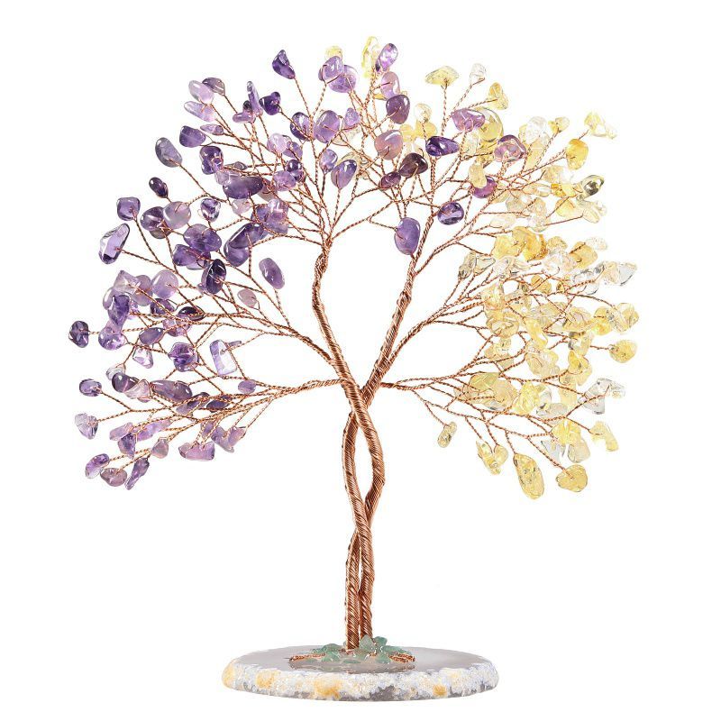Buy Crystal Tree With Agate Slice Base from Donghai Robin Crystal Co ...