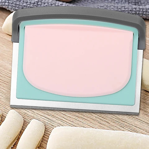 Buy 3-in-1 Flour Dough Scraper Bench Chopper Cutting Knife Plastic ...