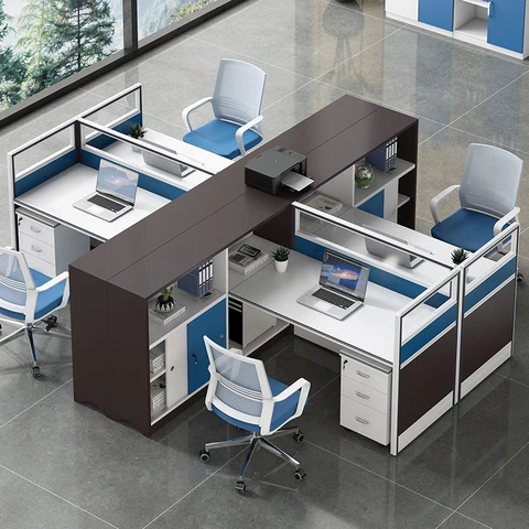 Buy 8 People Office Desk Shared Modern Partner Workstation from Foshan ...