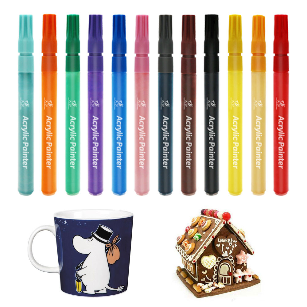 Buy Acrylic Paint Marker Pens, 54colors Premium Waterproof Permanent ...