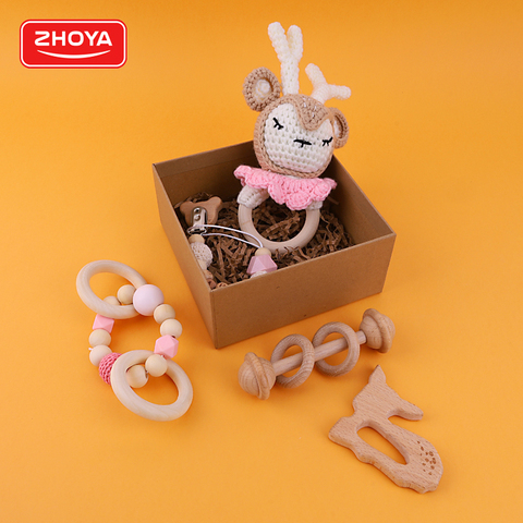 Buy Baby Rattle Box Toys Set Baby Bed Bell Crochet Rattle Soothing Baby ...