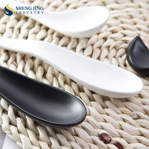 Buy Ceramic Porcelain Tea Spoon In Black And White from Guangdong ...