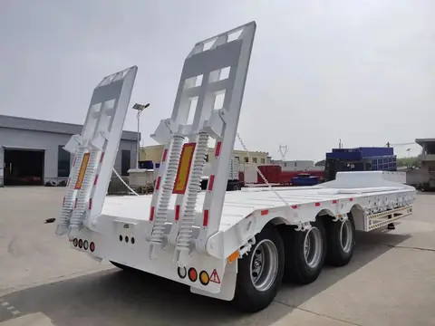 Buy China Factory Manufactures Rear Hydraulic Ladder 4-axle Lowboy ...