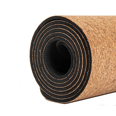 Buy Custom Cork Logo Yoga Mat Cork Natural Rubber Yoga Mat Gym Fitness ...