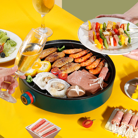 Buy Customized Non-stick Bbq Grill Hot Pot Frying Cooking Pot Portable ...