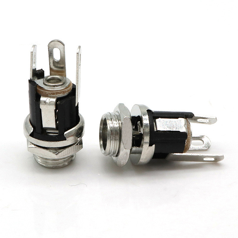 Buy Dc Power Jack Panel Mount 2.1mm/2.5mm Dc Jack With Metal Nut from ...