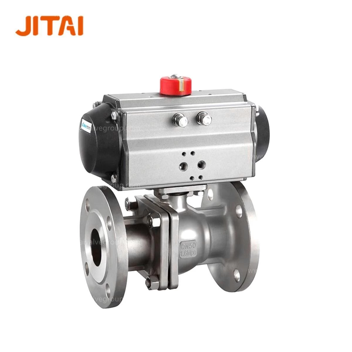 Buy Dn50 Flange End Stainless Steel Pneumatic Operated Ball Valve For ...