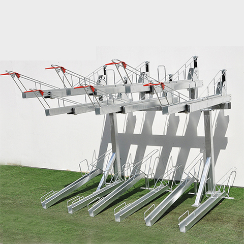 Buy Double Decker Bike Parking Stand/stackable Bike Rack/two Tier Bike ...