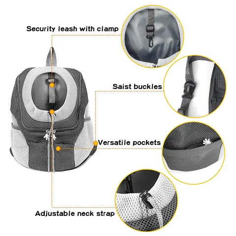 Buy Double Shoulder Portable Travel Backpack Outdoor Pet Dog Carrier ...