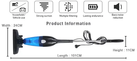 Buy Electric Stick Vacuum Cleaner Portable Vacuum Cleaner 2 In 1 Vacuum ...